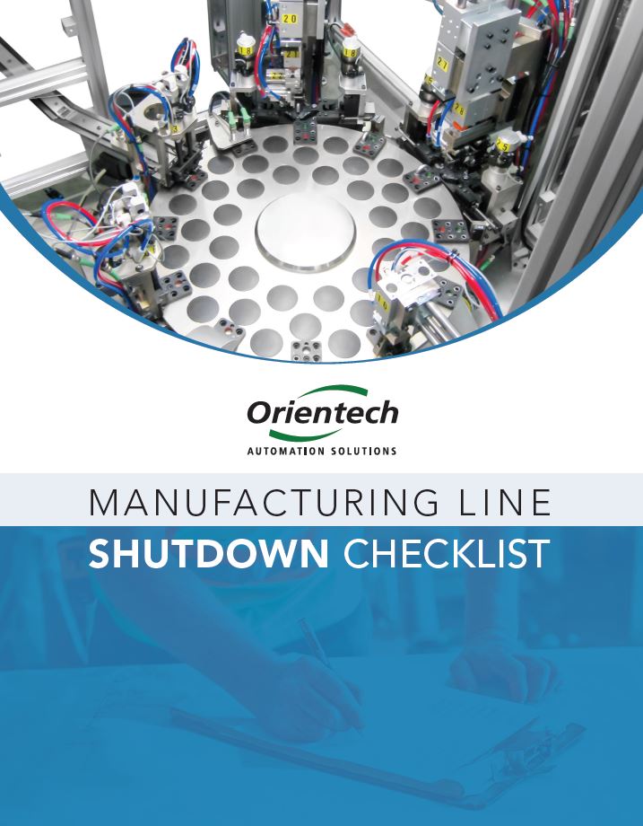 Manufacturing line shutdown checklist - ORIENTECH